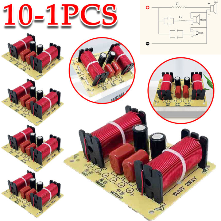 1-10pcs 3 Way Audio Speaker 150W Crossover Circuit Treble Midrange Bass Module Audio Speaker ...