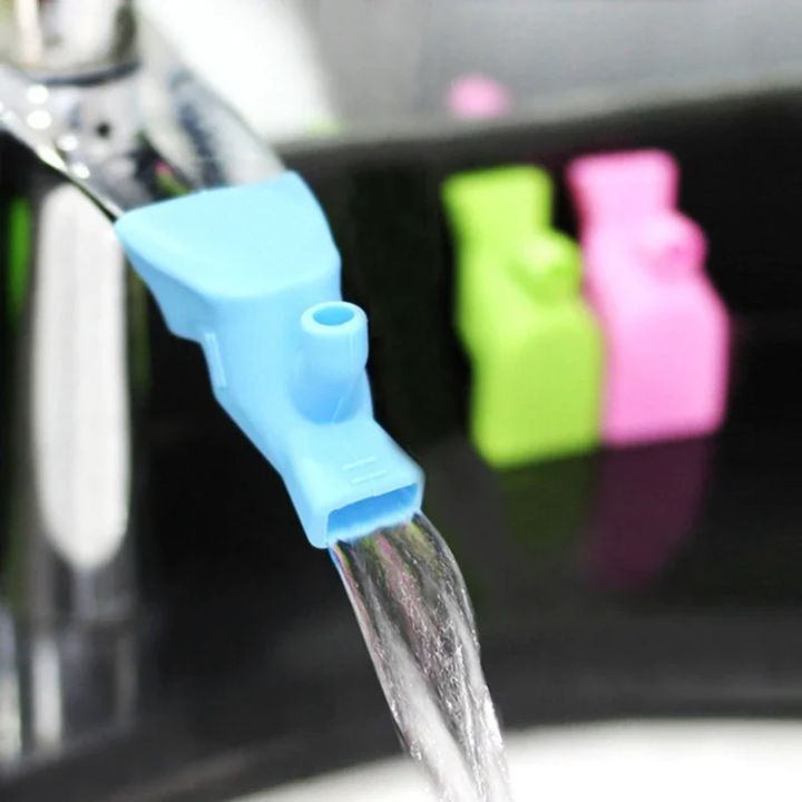 Universal Faucet Extender Silicone Water Tap Extension Kids Wash Device ...