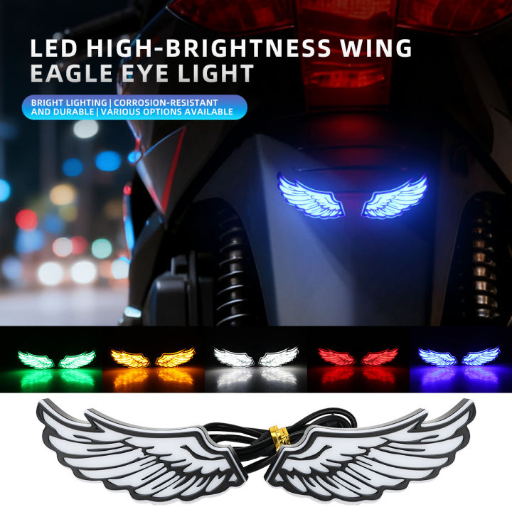 2pcs Motorcycle Eagle Eye LED Light Decoration Rear Tail Signal Lamp ...
