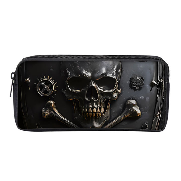 Skull Single Layered Pencil Case for Boy/Girls Children Best Gifts 3D ...