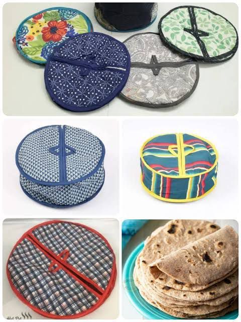 Insulated Roti Chapati Warmer | Soft Fabric Hot Pot with Zip Lid ...