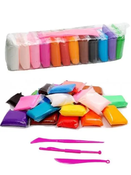 12 Fomic Play Dough Air Dry Polymer Clay with Free Tools Foamic Polymer ...