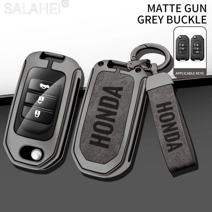 Honda Civic Rebirth 2012-2016 Genuine Leather Zinc Metal Key Cover ...