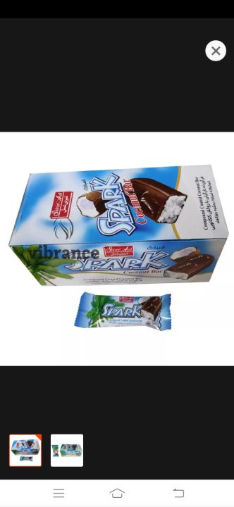 Spark Coconut Bar Chocolate like Bounty - 30 Chocolates of 18gms ...