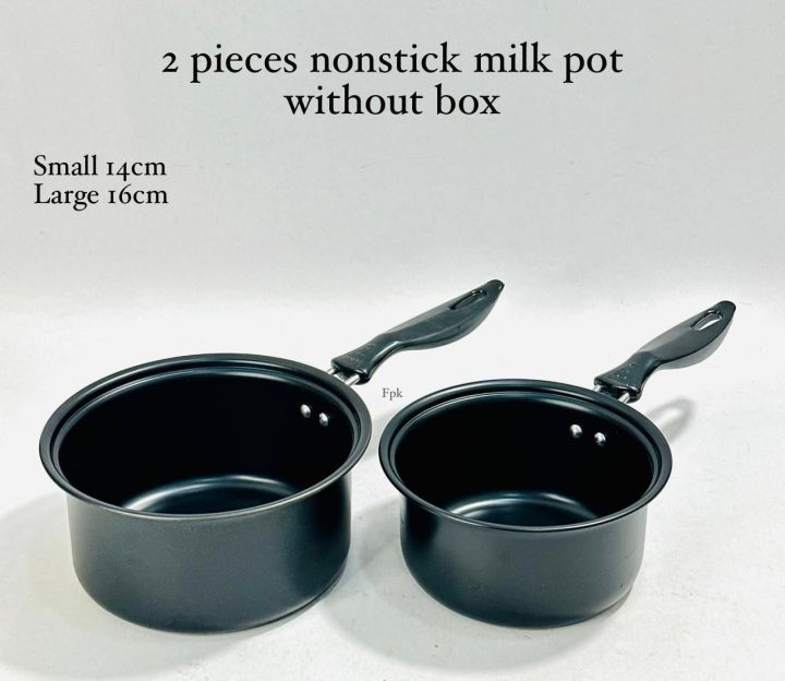 2 pcs Non Stick Milk Pot Without Box / Milk Pot / Nonstick Pot / Pot ...