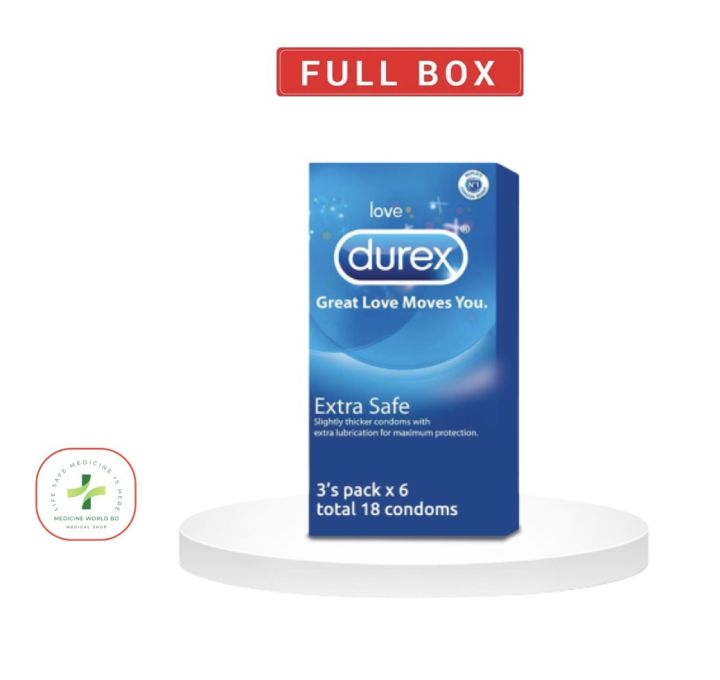 Durex - Extra Safe Condom- Full Box 18 pcs | Daraz.com.bd