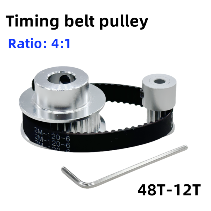 2GT 2M 48Teeth 12Teeth GT2 12Teeth 48T Timing Belt Pulley Set Belt ...