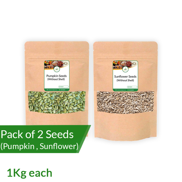 Pack of 2 Seeds Without Shell / Pumpkin Seeds / Sunflower Seeds / 1Kg ...