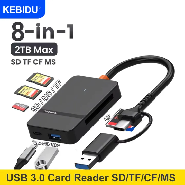 USB 3.0 Card Reader SD Micro SD TF CF MS Compact Flash Card Adapter for ...