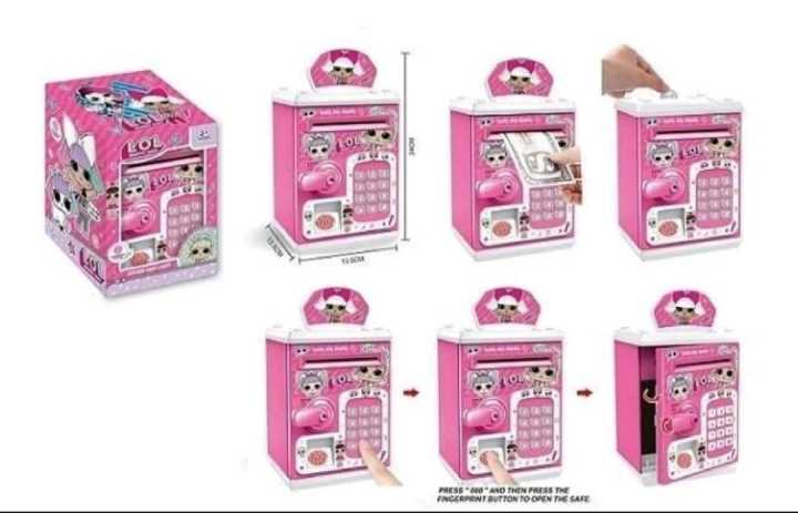 Kids ATM-Machine Money Saving Machine Kids- Smart Fingerprint ATM Bank ...