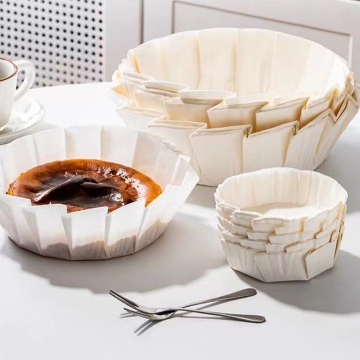 50/100Pcs Cake Pan Liner for Baking, Disposable Paper Cake Pans ...