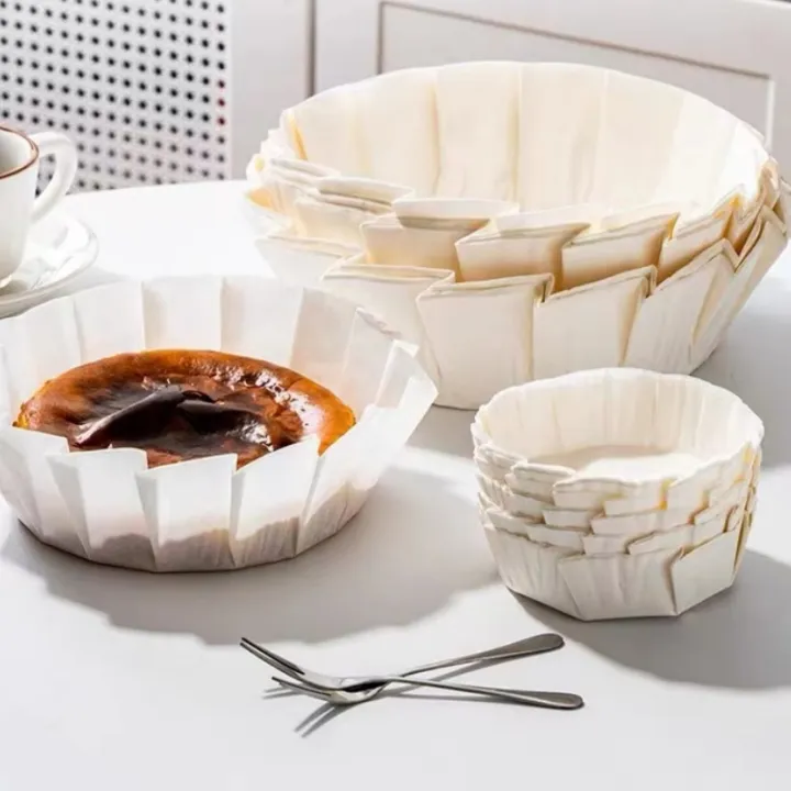 50/100Pcs Cake Pan Liner for Baking, Disposable Paper Cake Pans ...