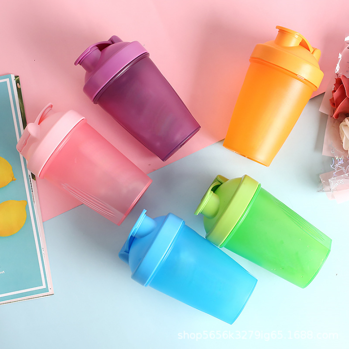 400ml Portable Plastic Drink Cup Shaker Bottles Sport Water Cups Whey ...