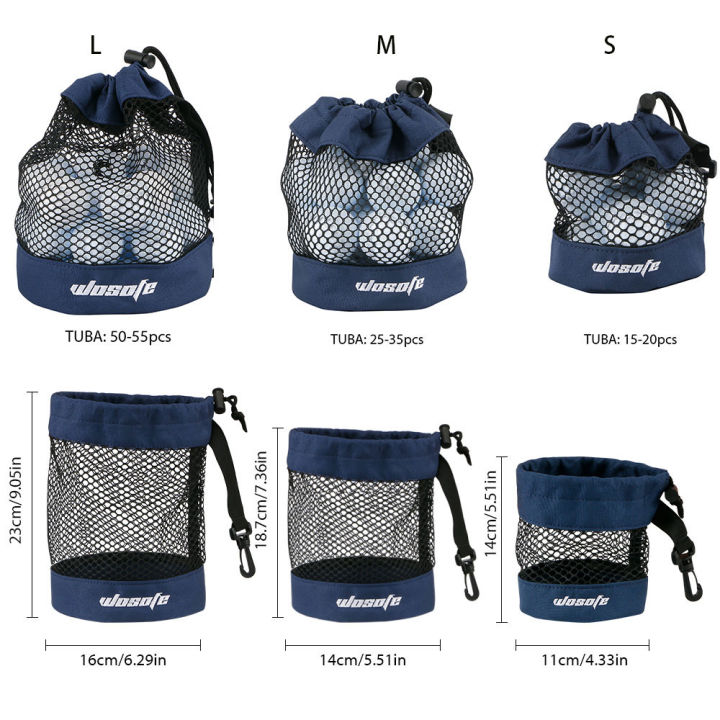 1pc Golf Ball Bag, Mesh Nylon Storage Ball Bag,Drawstring Holder, with ...