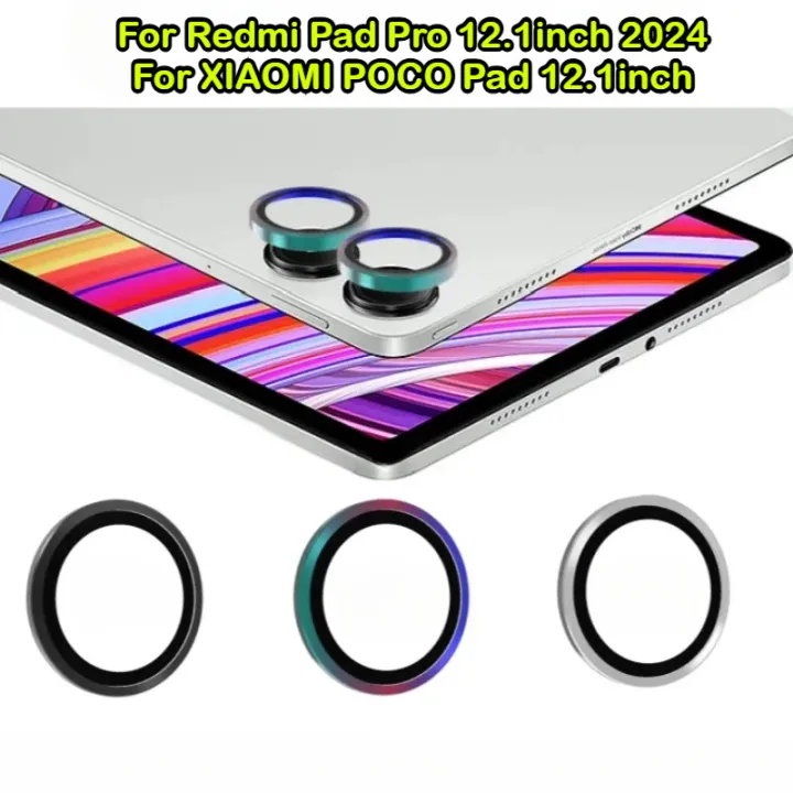 9H HD Rear Camera Lens Protector for Redmi Pad Pro SE 8.7 5G Metal Ring ...