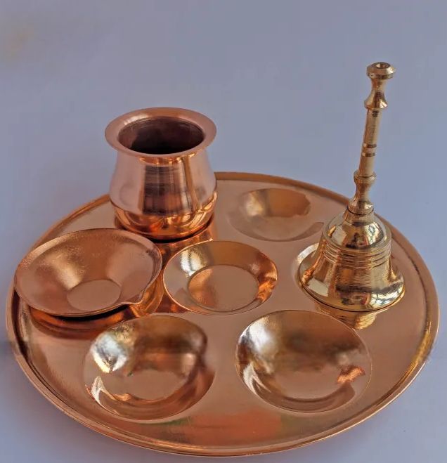 Small Brass Copper Puja Set | Daraz.com.np