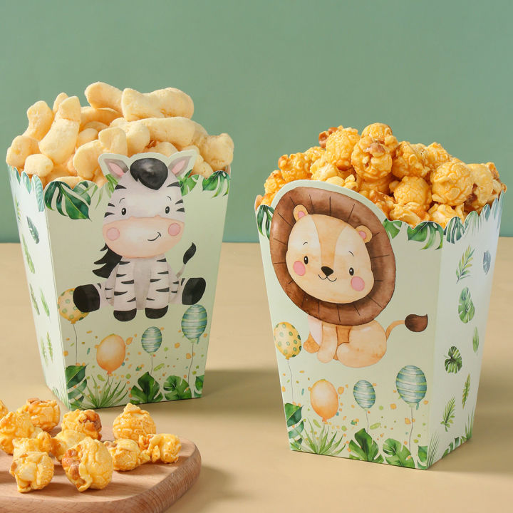 Jungle Safari Party Popcorn Boxes Candy Box Jungle Animal Party Decor ...