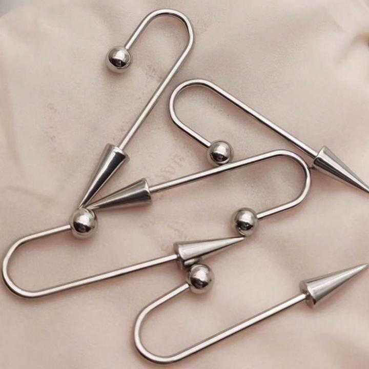 2PCS/Set Segmented Industrial Floating Barbell Non Allergic Ear Spike ...