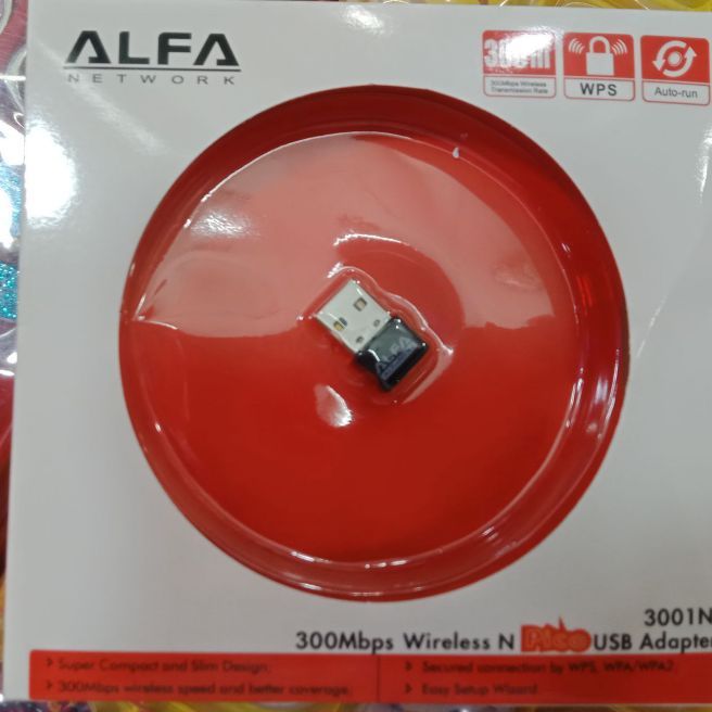 Alfa Mini Wifi Adapter/Catcher 300-Mbps Alfa Usb LAN Card For Computer ...