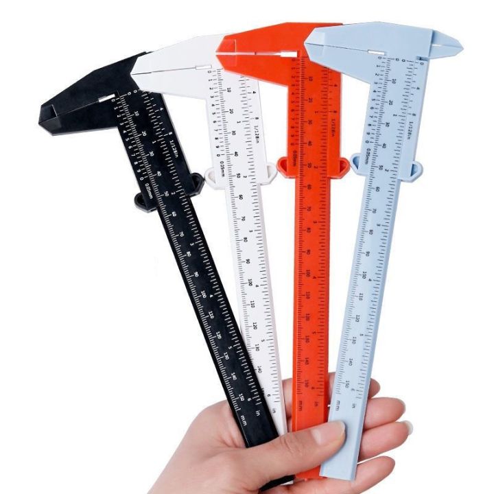 0-150/0-80mm Plastic Vernier Caliper Mini Double Scale Rulers Gauge ...