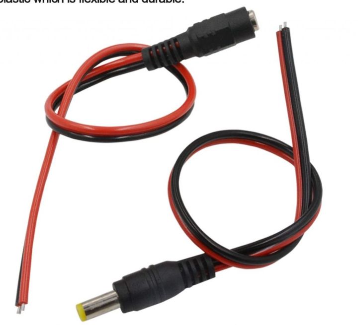 Male Female DC Power Jack And Socket With Cable2.1mm ( 1 PAIR ) | Daraz.lk