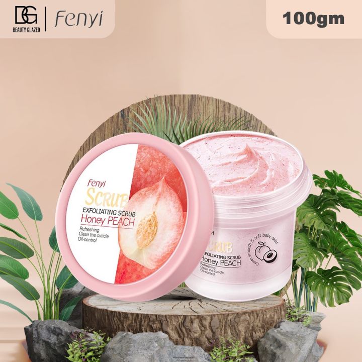 Fenyi Honey Peach Britning Body Pores Cleansing Cream Exfoliating ...