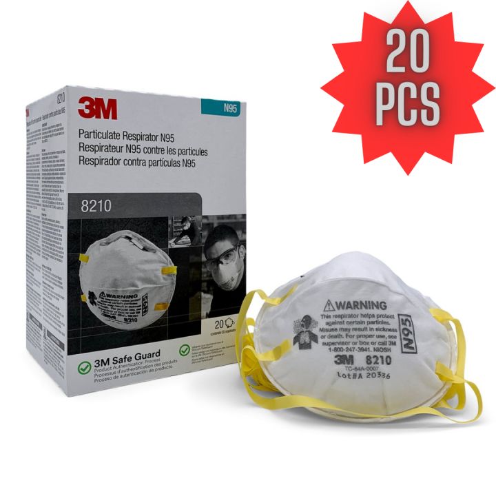 20 Pcs ( Box) 3M 8210 Mask, NIOSH Approved Mask, Protect You From Germs ...