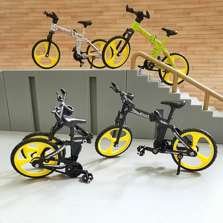 Alloy Folding Mountain Bike Model Toy Mini Finger Bike Fingertip ...