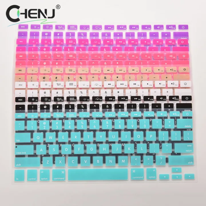 Colorful Silicone Keyboard Cover Sticker For Macbook Air 13 Pro 13 15 ...