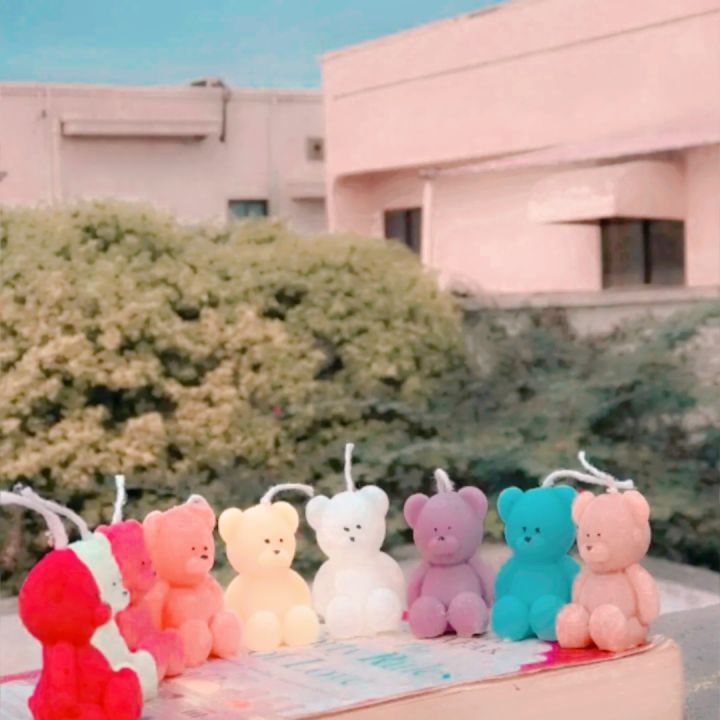 Cute mini scented teddy candles-Pack of 2 | Daraz.pk