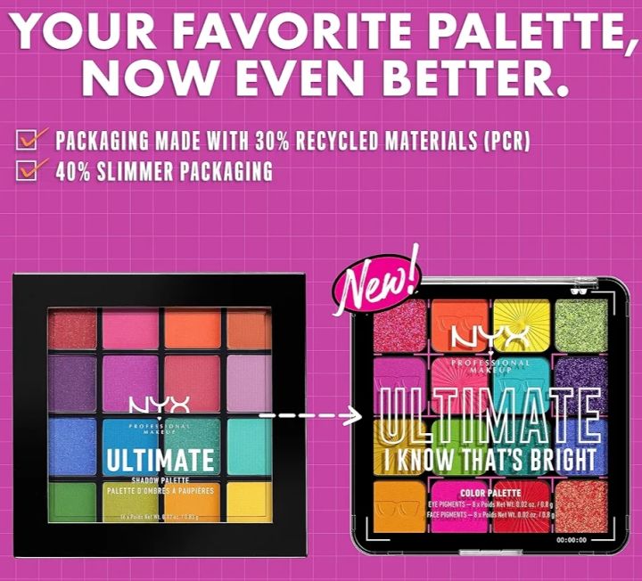 NYX PROFESSIONAL MAKEUP, Ultimate Shadow Palette, Eyeshadow Palette - I ...