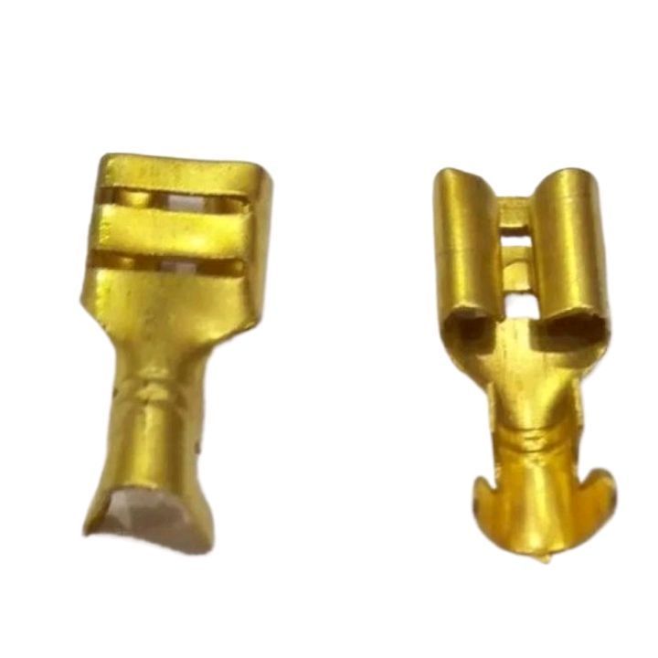 5 Pcs Crimp Connector Battery Clip Thimble Brass Wire Connector Pin ...