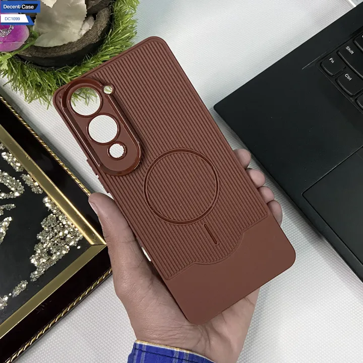 Vivo Y04 Cover - Gray - Luxury 3D Line Texture Soft Silicone Case With ...