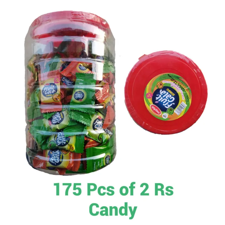 Mayfair Fruit Gala Candy or Toffee in Orange Flavoured. 175 Pcs Jar ...