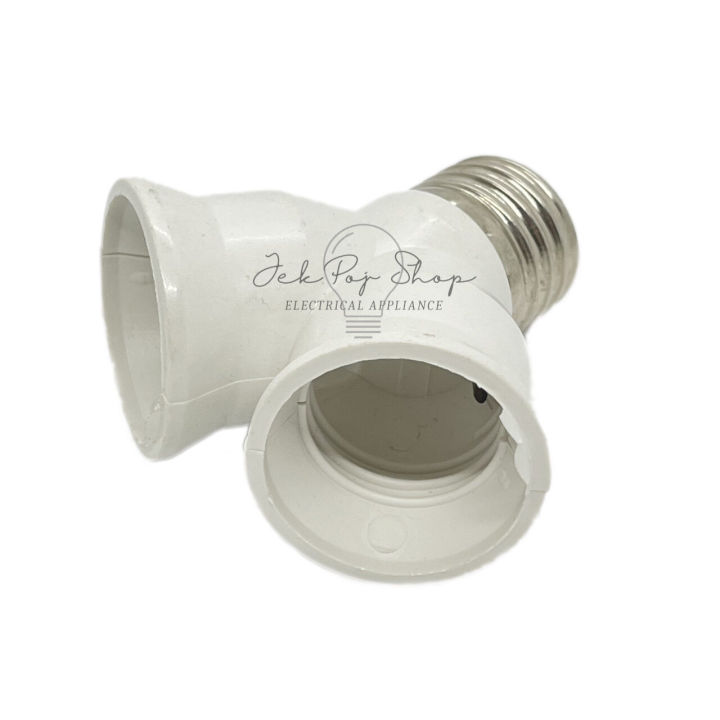 2-way split E27 light connector can connect 2 E27 light bulbs at the ...