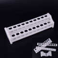 Plastic Test Stand Shelf Tube Rack 20 Holes Laboratory White Centrifuge ...