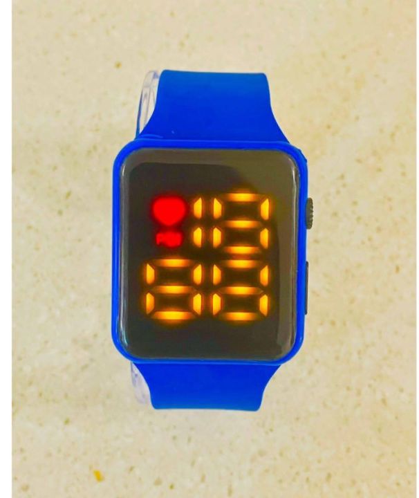 Digital Unisex LED Watch Blue Colour ( 4 Colours Available ) | Daraz.lk