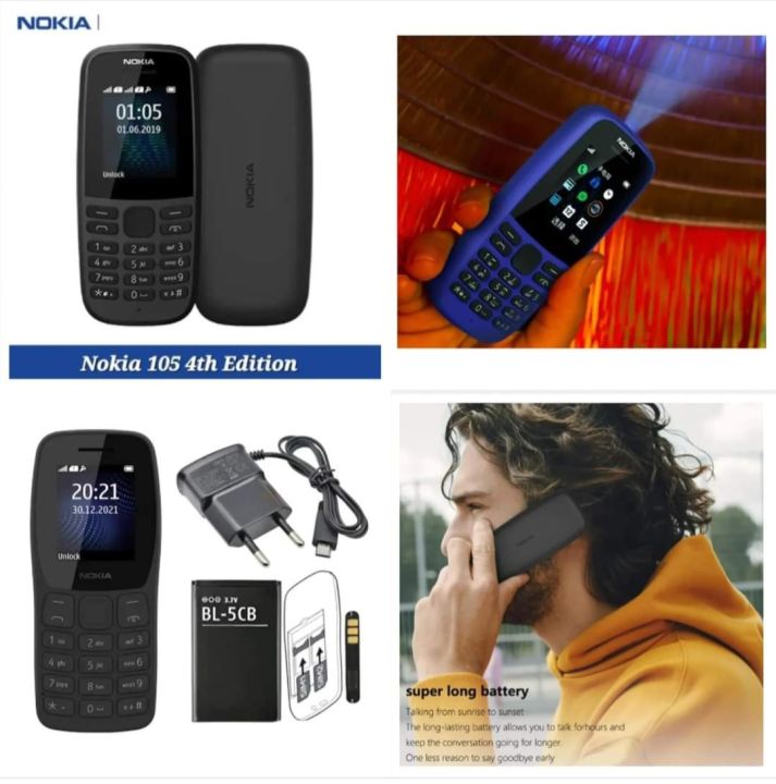 Nokia 105 Dual Sim 4th Edition With Warranty Feature Push button Phone ...