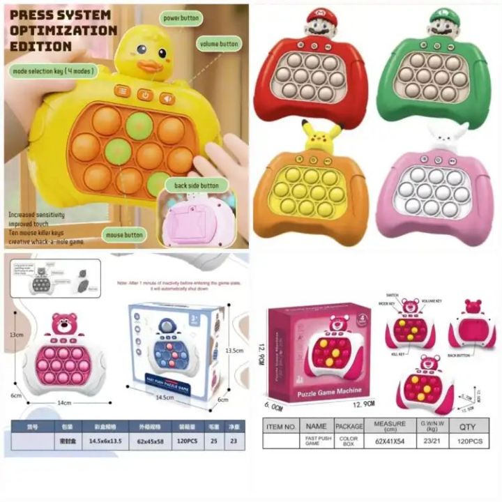 Character Fast Push Pop-it Puzzle Game - Interactive Fidget Toy with ...