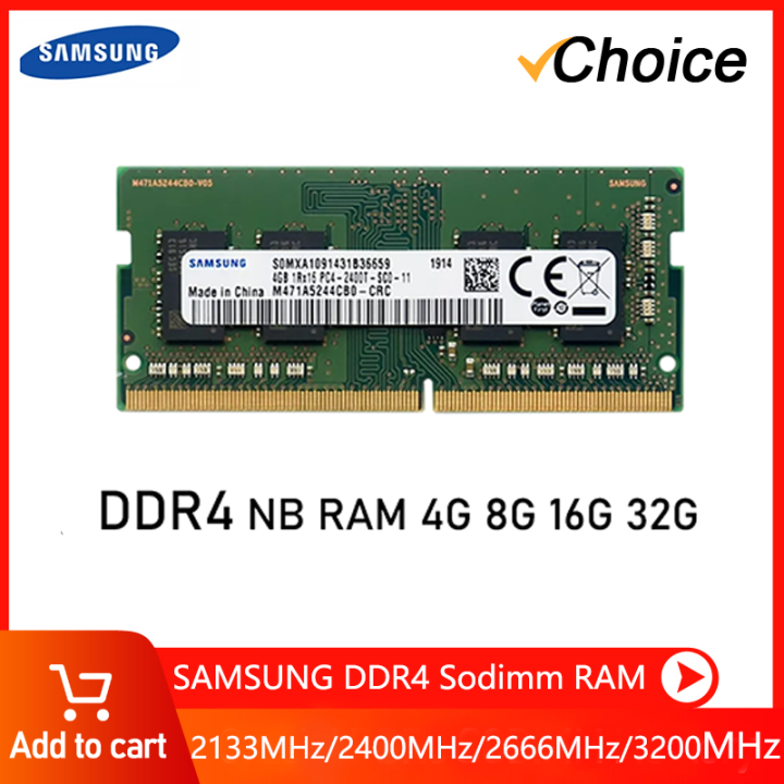 Samsung DDR4 4GB 8GB 16GB 32GB 64GB 2400mhz 2133 2666mhz 3200mhz Sodimm ...