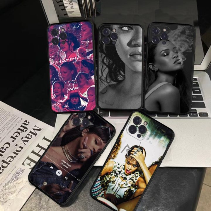 Hot singer R-Rihannas Silicone Soft for iphone 15 14 13 12 11 Pro Mini ...