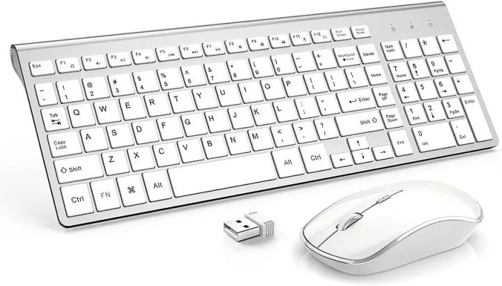 Wireless Keyboard and Mouse,J JOYACCESS USB Slim Wireless Keyboard ...