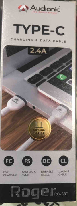 AUDIONIC TYPE-C CHARGING AND DATA CABLE | Daraz.pk