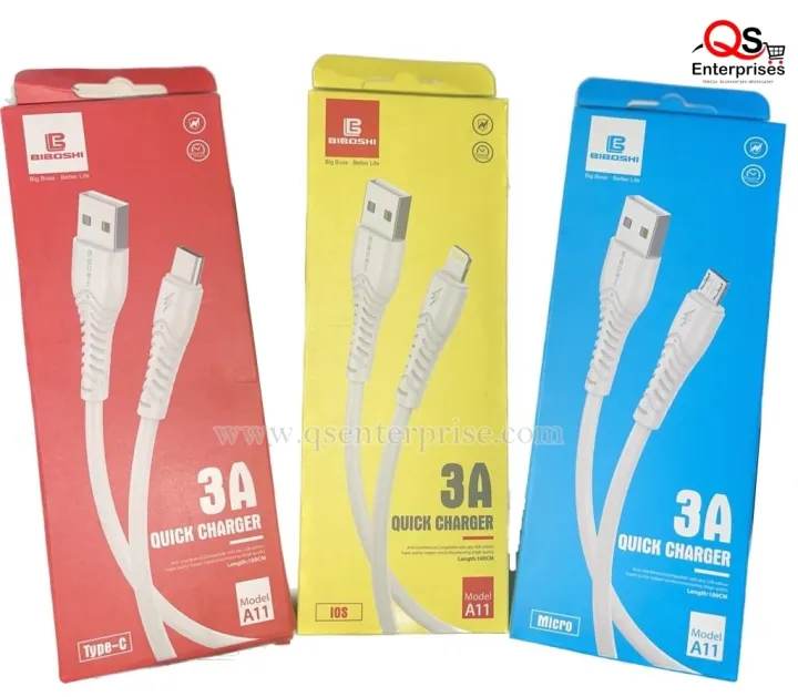 Biboshi A11 3A Micro USB Cable Fast Charging & Data Transfer For ...