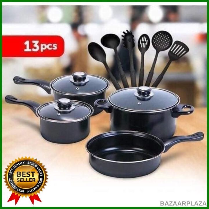 Non - stick cookware Set. 13 Pcs | Daraz.lk