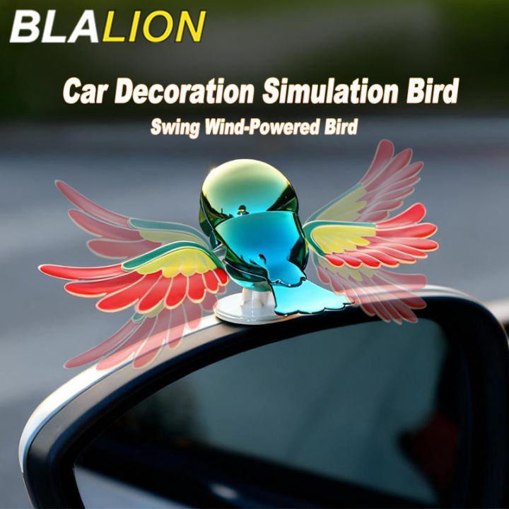 BLALION 2025 New Simulated Flying Bird Car Ornament Wing can Swing Wind ...