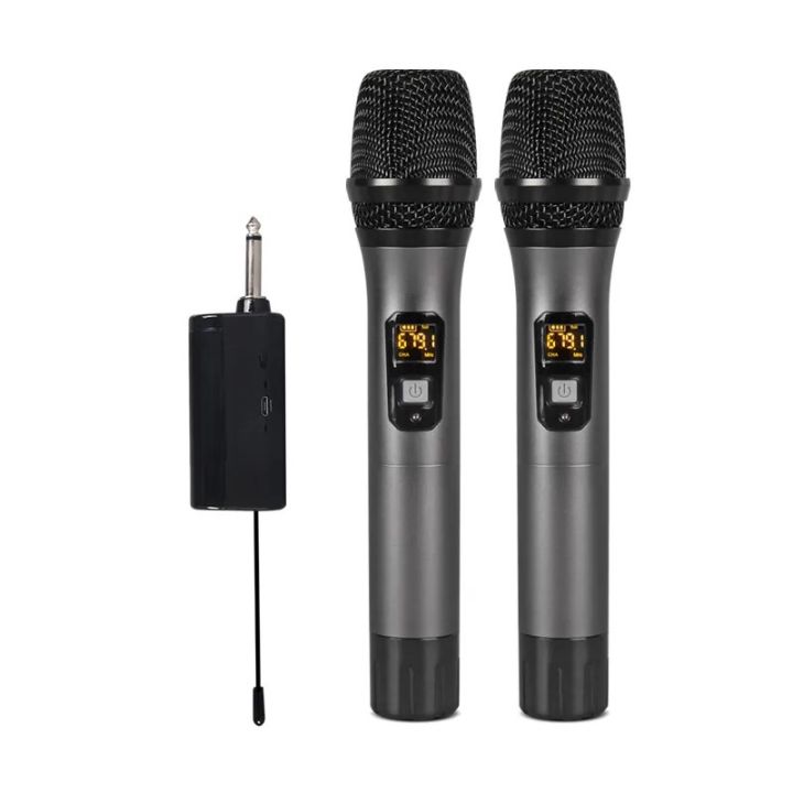 pro M3Wireless Microphone, UHF Cordless Dual Handheld Dynamic Mic Set ...