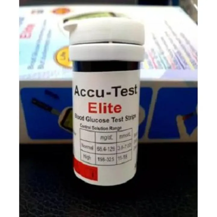 Accu Test Elite Blood Glucose Check Strip 25 pcs 1 Vail | Daraz.com.bd