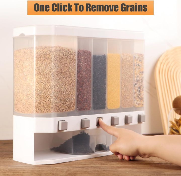 Top Quality Wall Mounted BPA Free Food Grade Material 6 Grid Daal Box ...
