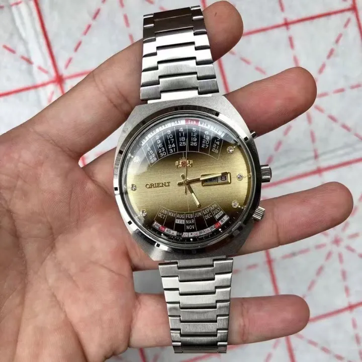 automatic mechanical Orient unisex watch with rotating large dial ...